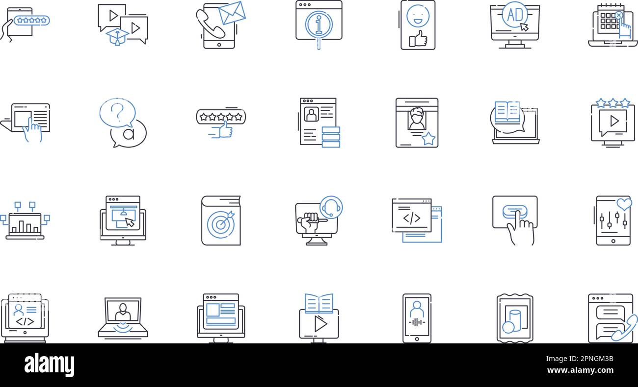 Internet Of Things Line Icons Collection Connectivity Automation Sensors Data Smart