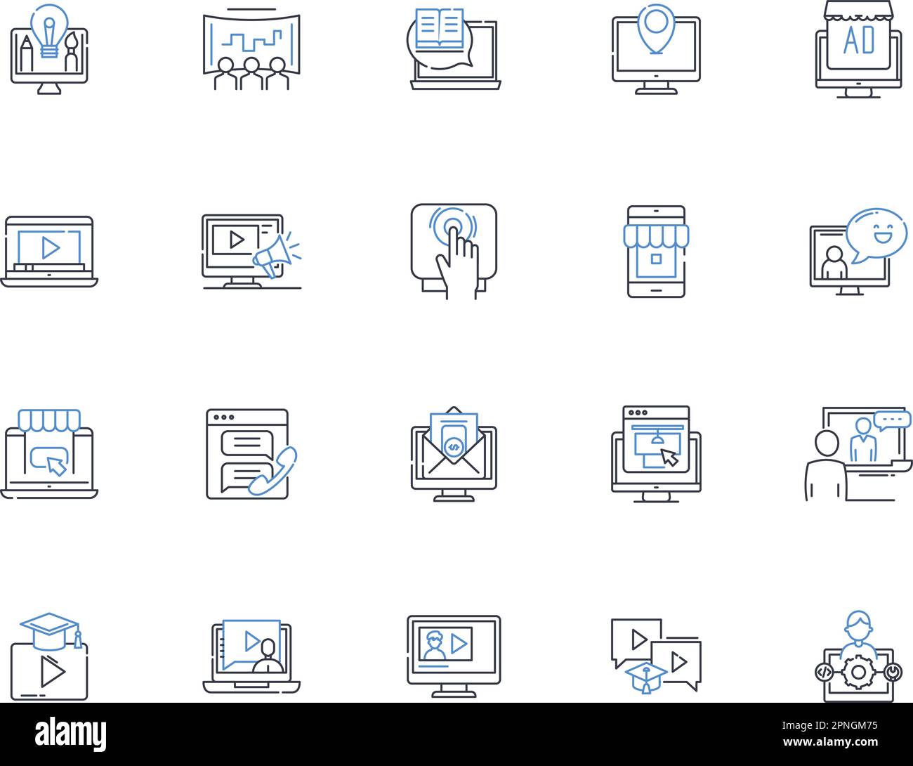 Coverage Line Icons Collection Insurance Protection Shield Security