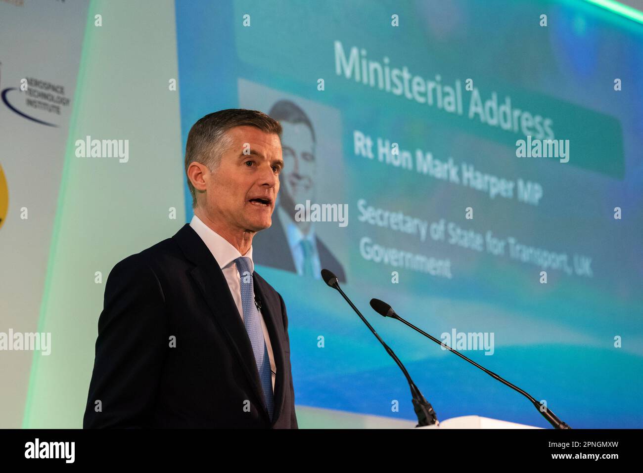 Transport Secretary Mark Harper MP spoke after joining the Jet Zero ...