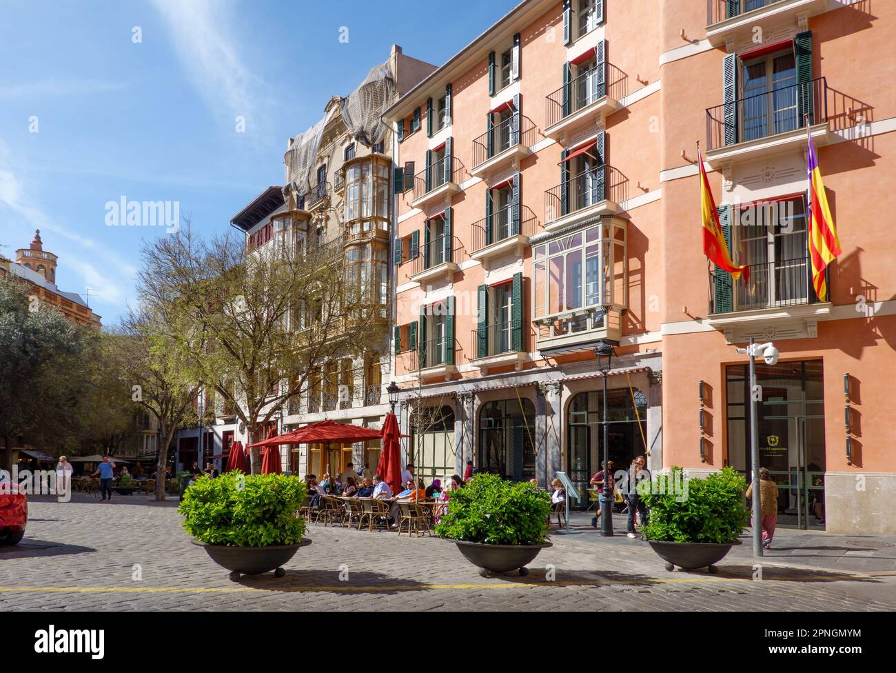 Palma, Spain - 30 March, 2023. Beautiful Square Place de Cort in ...