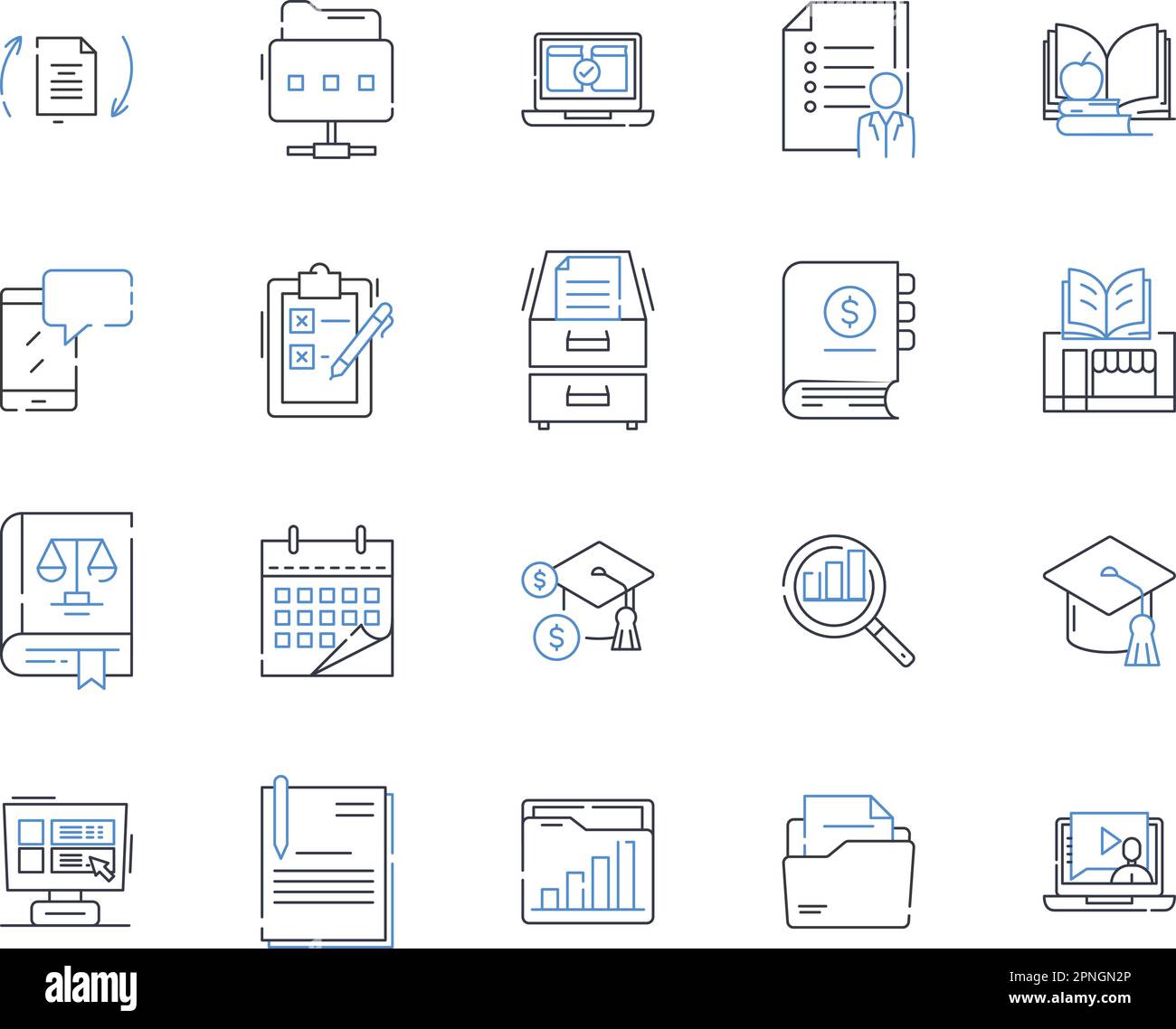 Customer research line icons collection. Surveys, Feedback, Insights, Market, Demographics ...