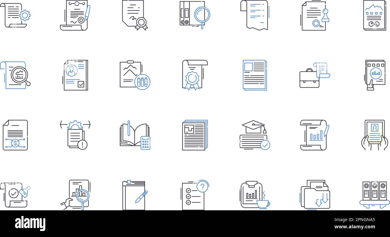 Announcements line icons collection. Notifications, Bulletins, Notices , Declarations ...