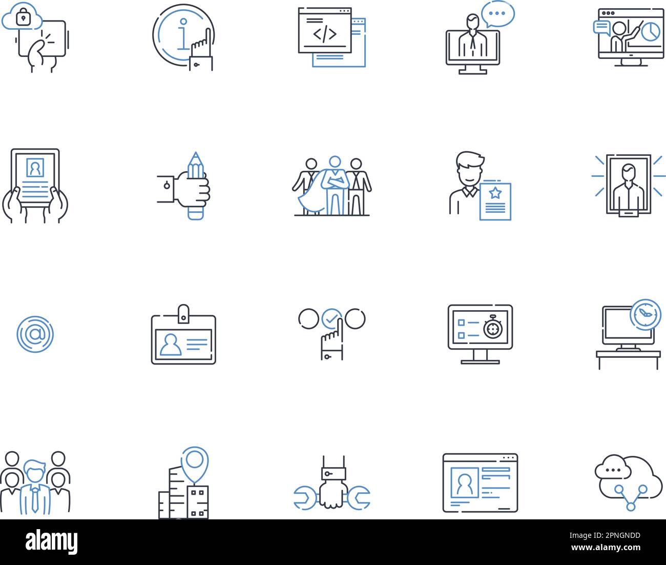 Team leader line icons collection. Mentor, Guidance, Inspire, Direction ...