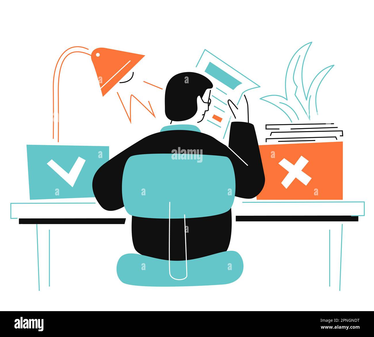 Pros and cons - colorful flat design style illustration Stock Vector ...