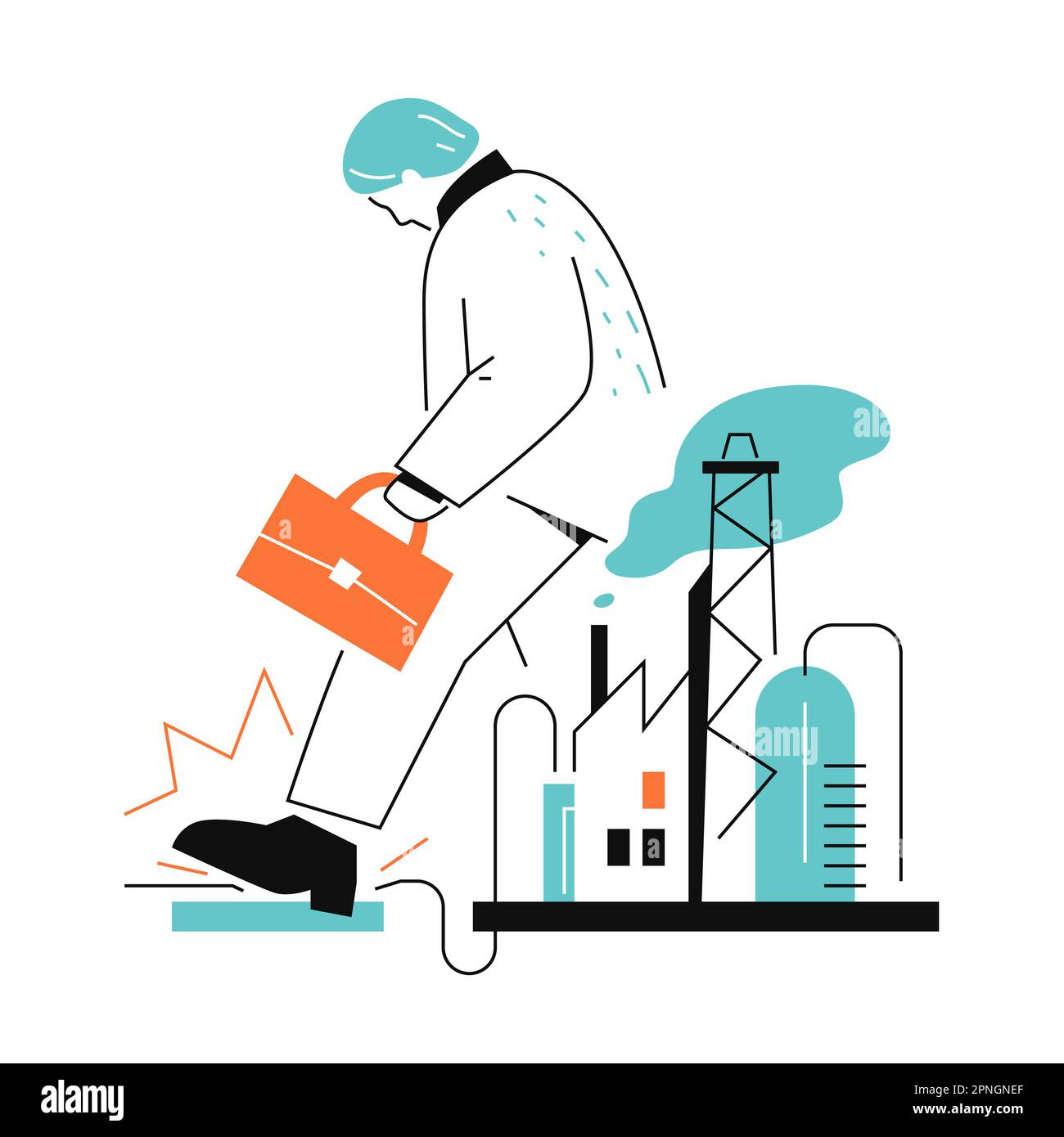 Work in a factory - colorful flat design style illustration Stock ...