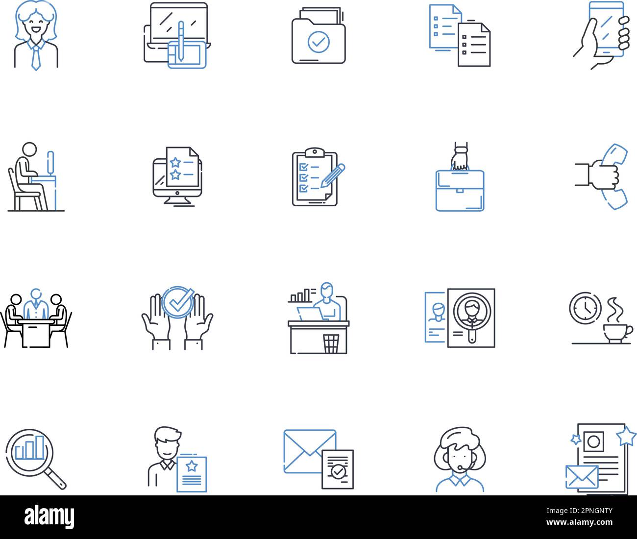 Account executive line icons collection. Communication, Sales, Customer ...