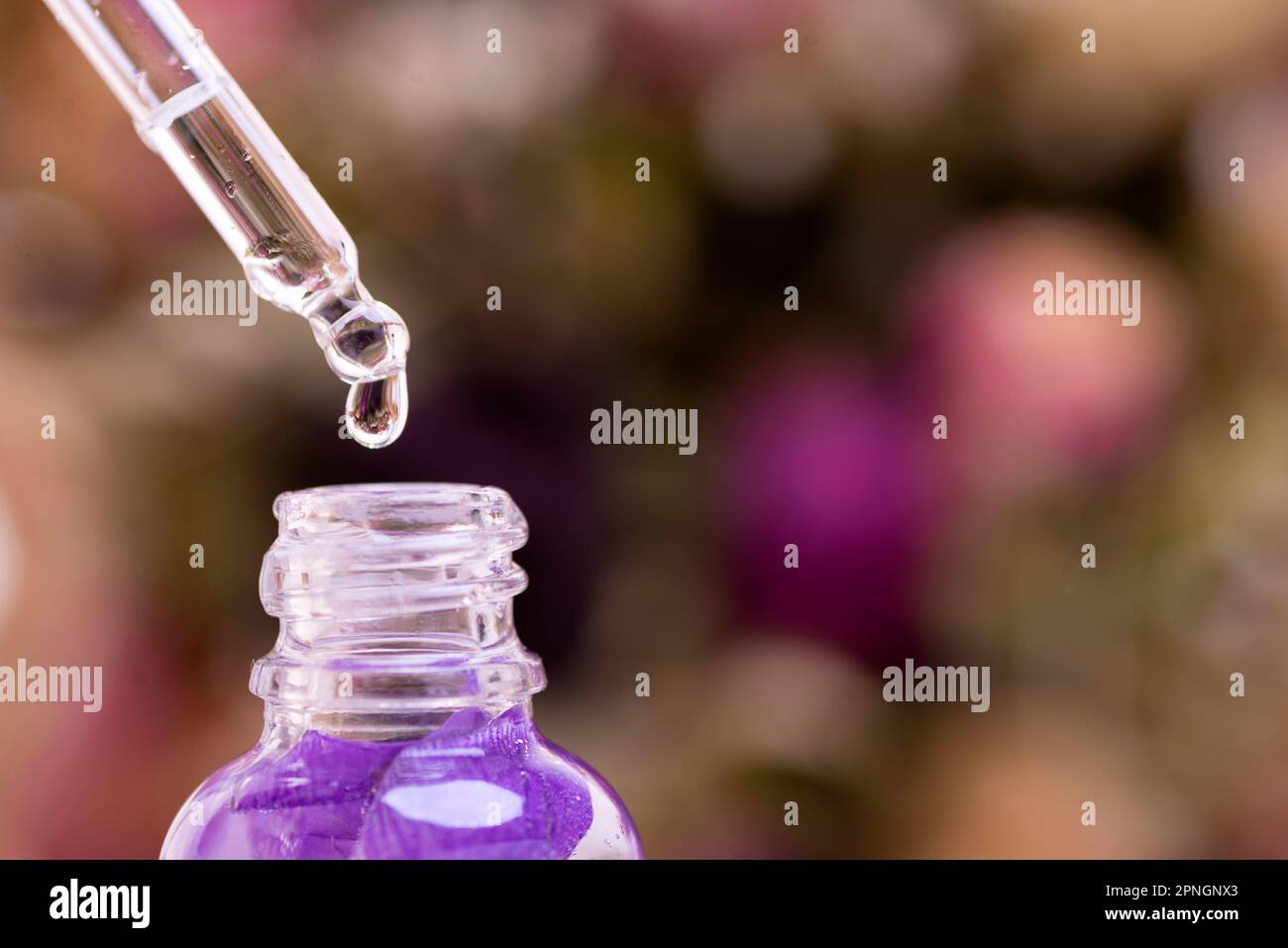 Preparation of perfumes from natural ingredients, aromatherapy. Glass ...