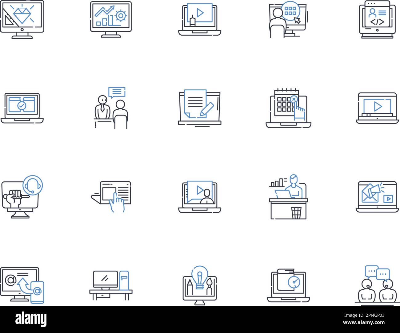 Forming Bonds Line Icons Collection Connection Unity Friendship