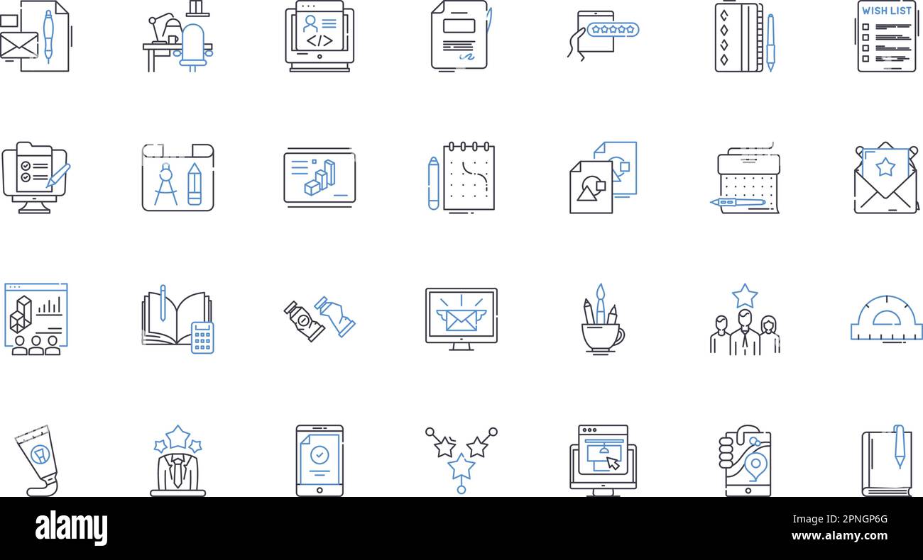 Planner line icons collection. Organize, Efficiency, Schedule ...