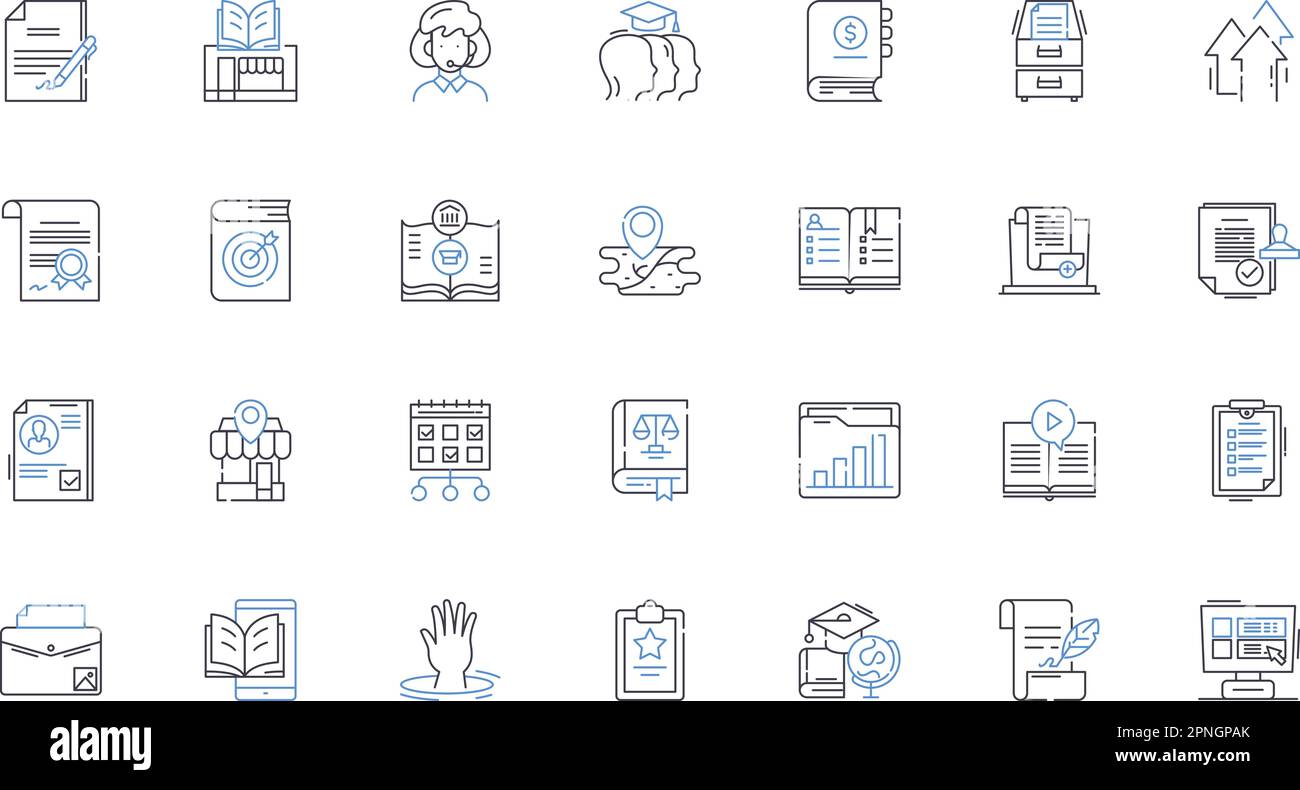 Cyber learning line icons collection. Technology, Education, Online ...