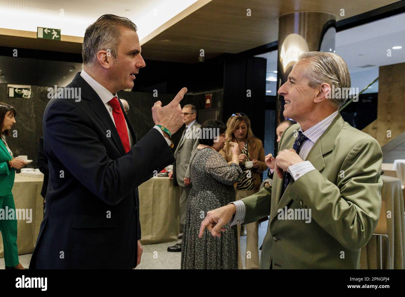 (L-R) VOX Vice President Javier Ortega Smith and Europa Press President ...