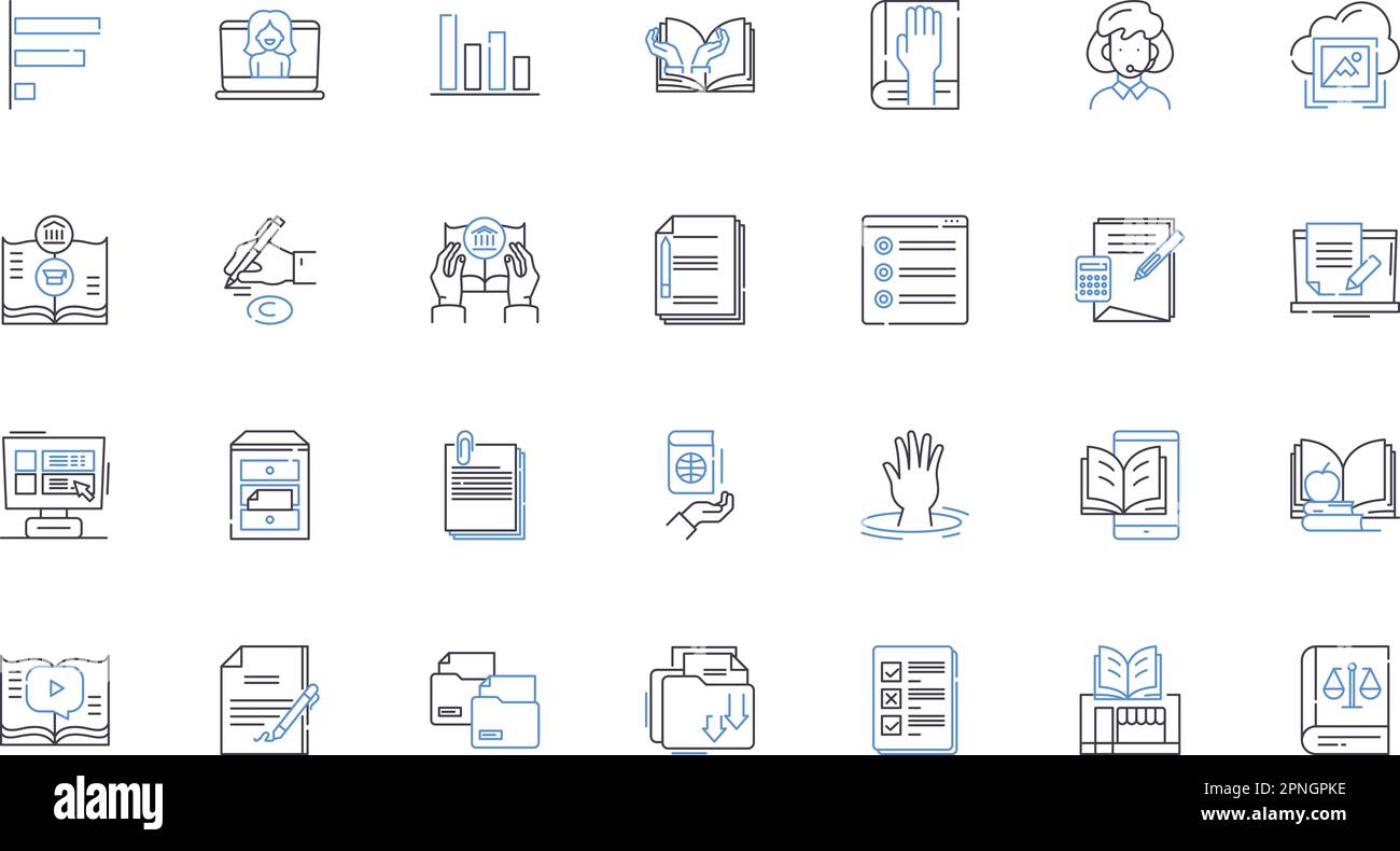 Mature education line icons collection. Experience, Wisdom, Expertise ...