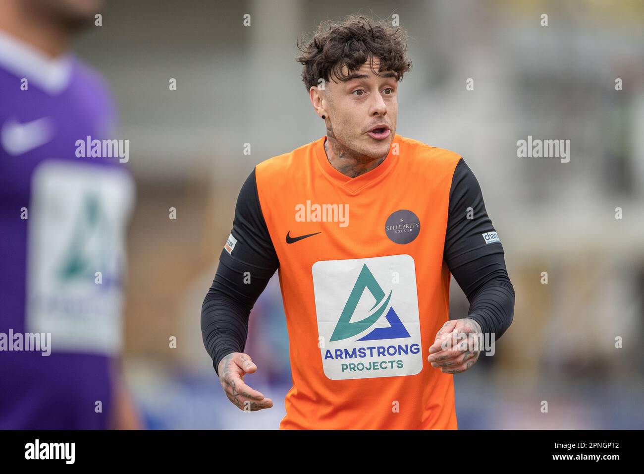 Chet Sket during a Celebrity Football Match at Edgar Street Football ...