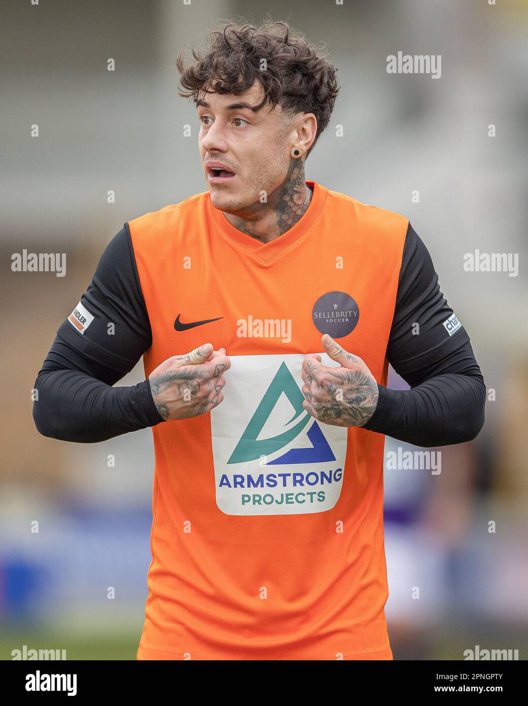 Chet Sket during a Celebrity Football Match at Edgar Street Football ...
