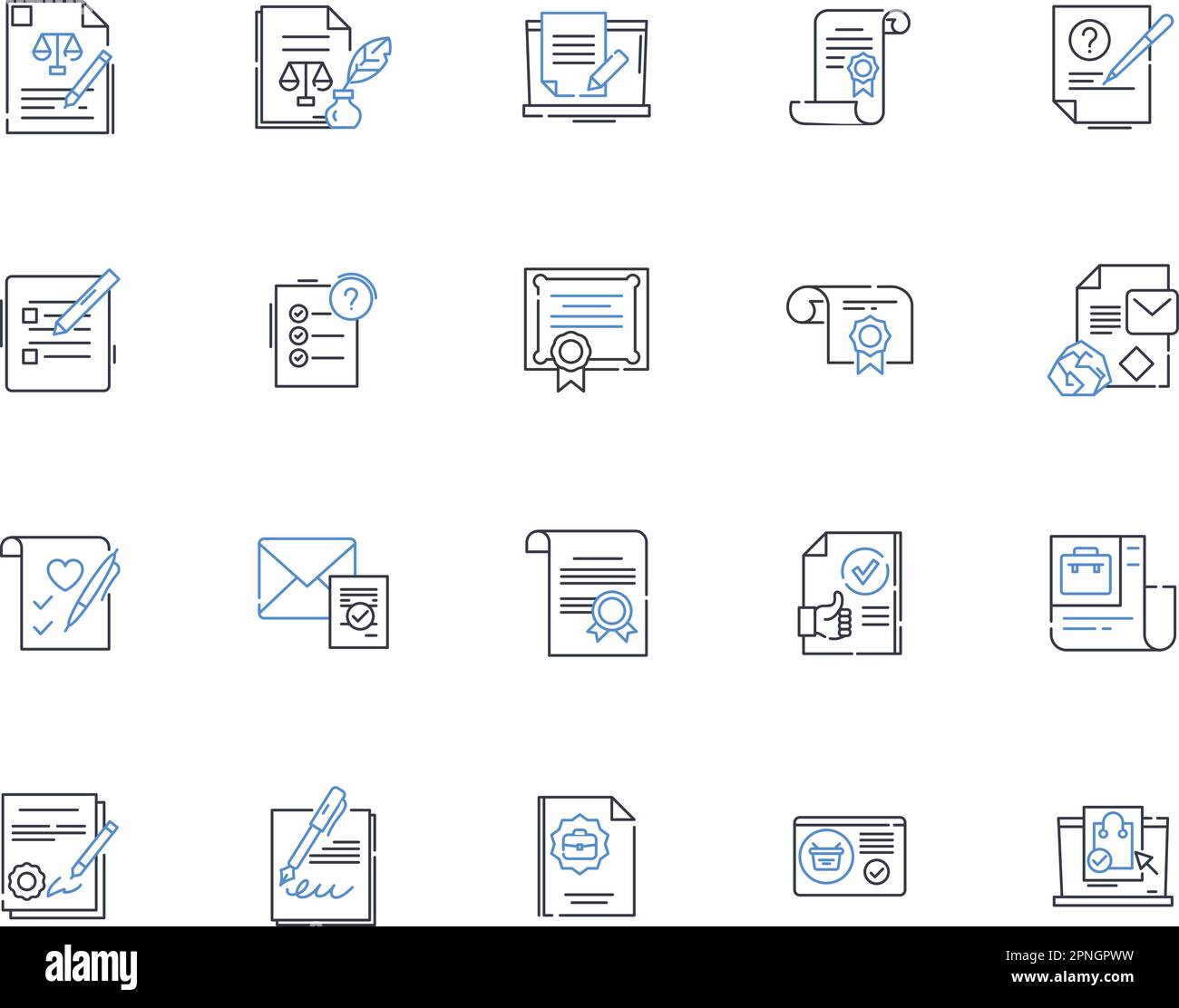 Ratification line icons collection. Approval, Veto, Confirmation ...