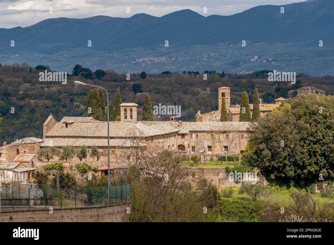 View of the ghost town of Celleno, Viterbo, Italy and its surroundings ...