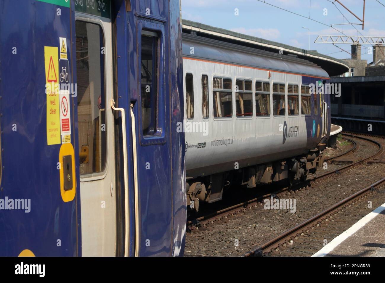 Two Northern trains super sprinter diesel multiple-units passing in ...