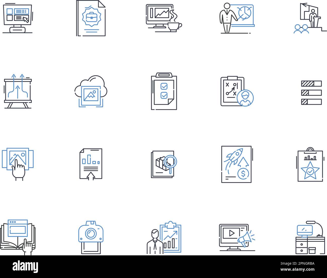 Discourse Line Icons Collection Communication Conversation Dialogue