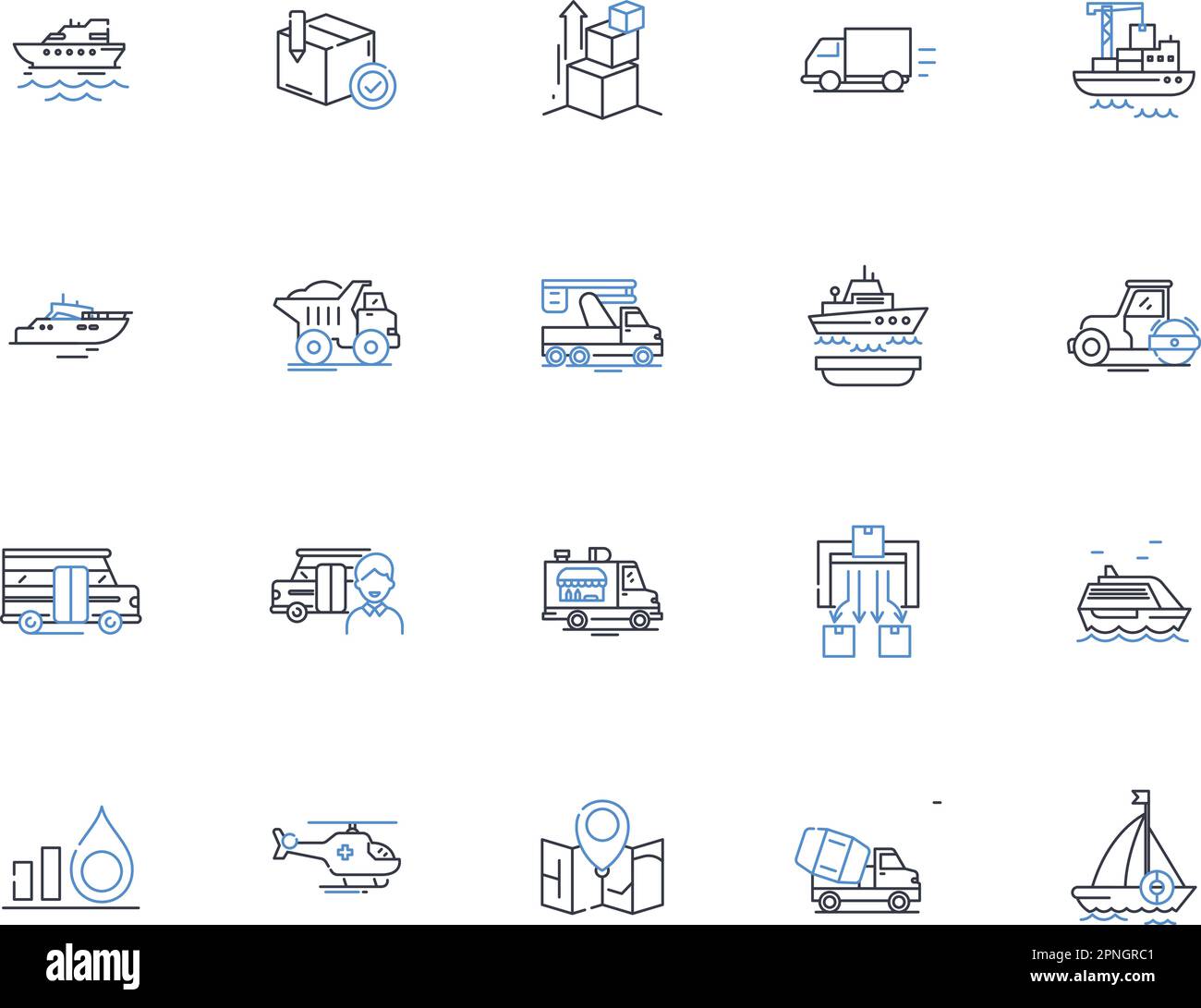 Traffic line icons collection. Congestion, Jam, Commute, Gridlock ...