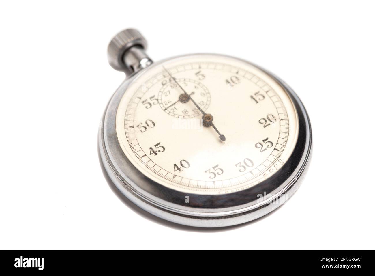 Old stopwatch isolated on white background Stock Photo - Alamy