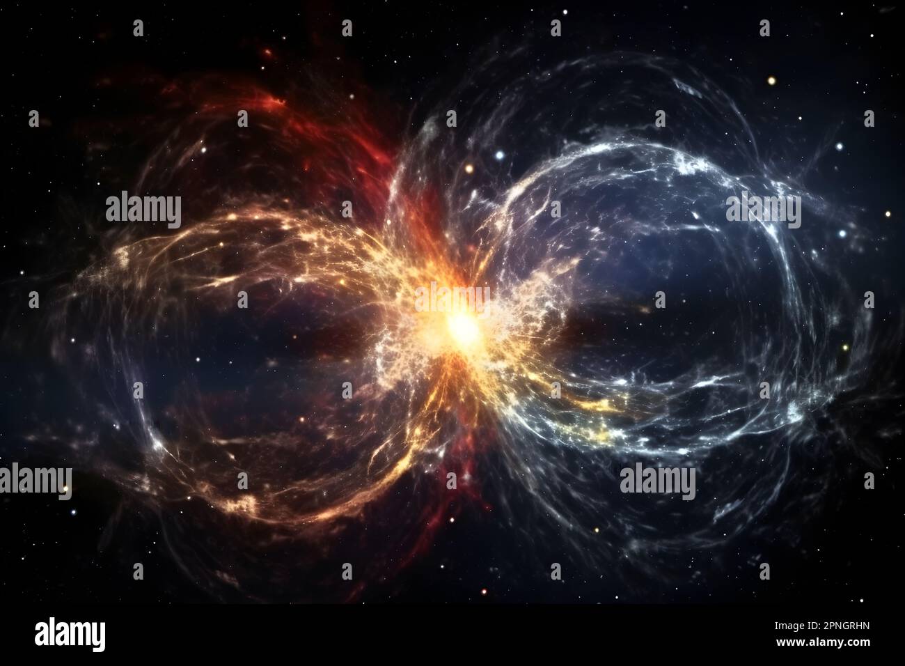 Collision of galaxy cluster hi-res stock photography and images - Alamy