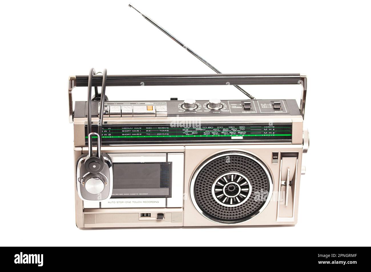 Vintage boombox voice recorder Cut Out Stock Images & Pictures - Alamy