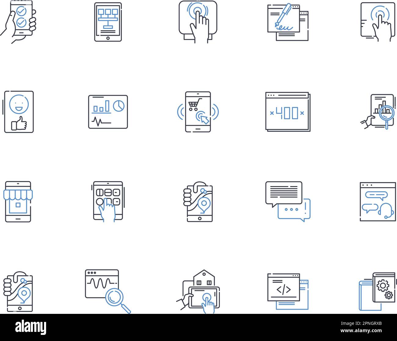 Ipad line icons collection. Tablet, Apple, Touchscreen, Portable ...
