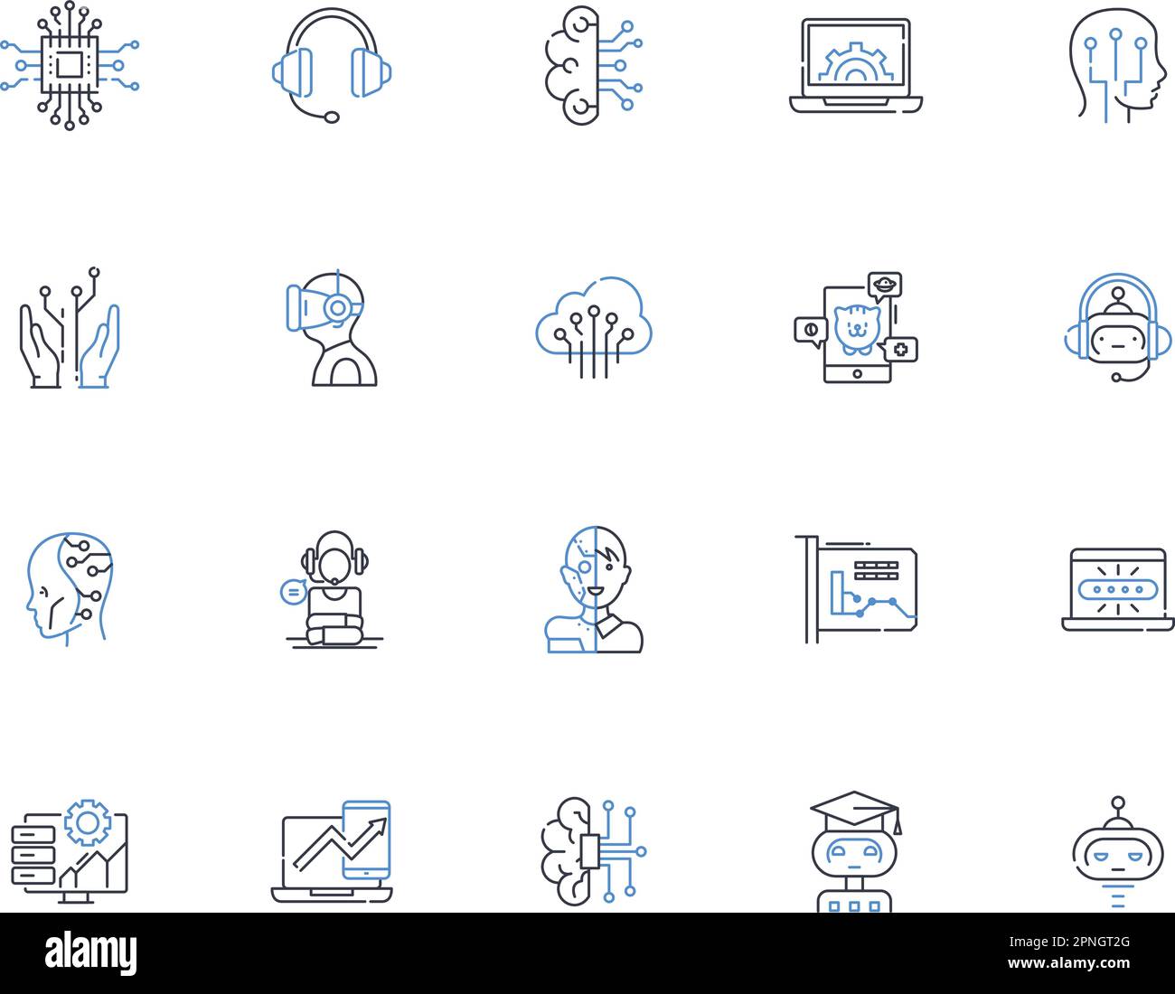 Eggheads line icons collection. Quiz, General knowledge, Intelligence ...
