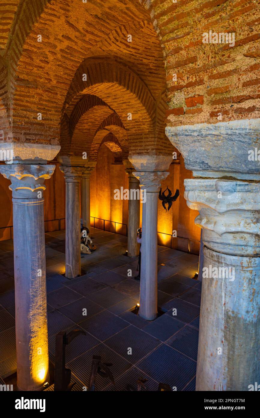 Columns of Gulhane Cistern. Historical buildings in Istanbul. Istanbul ...