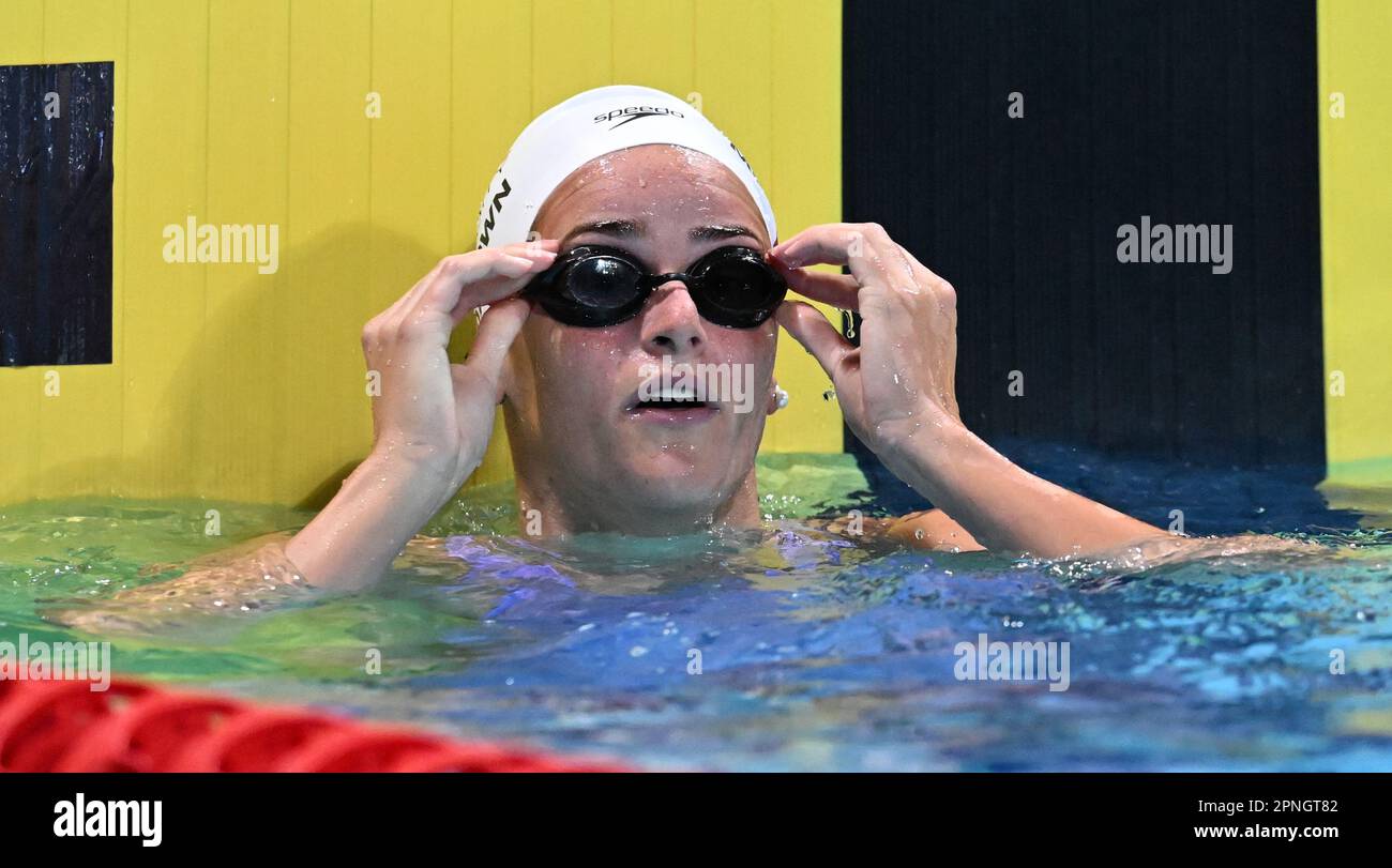 Kaylee McKeown celebrates winning the final of the Women's 200 metre ...