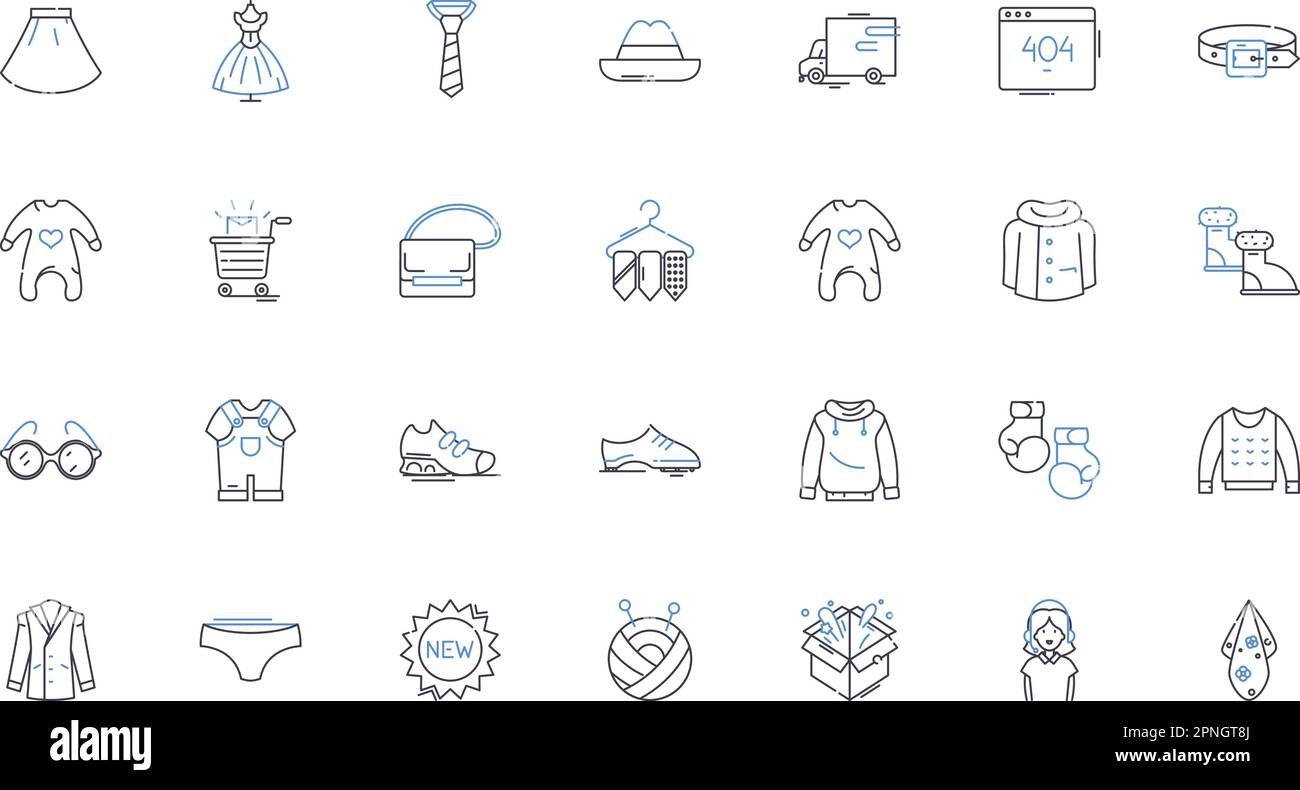 Department stores line icons collection. Retail, Shopping, Variety ...