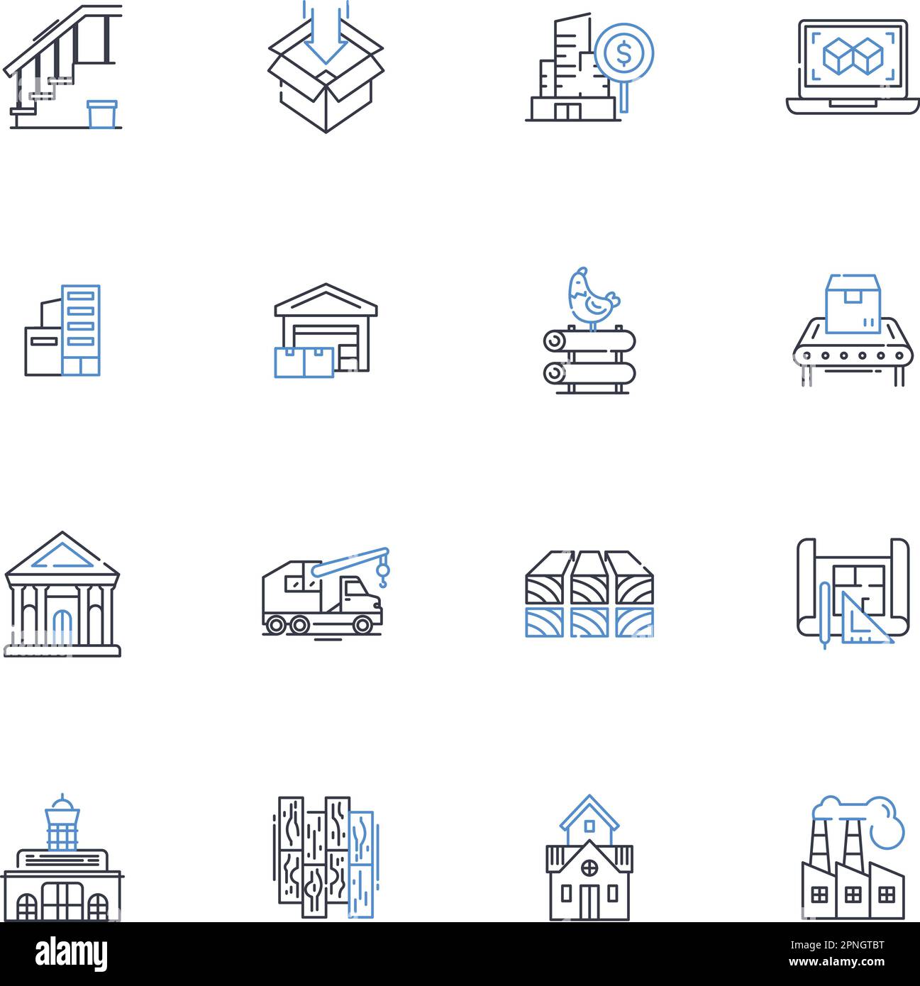 Tower rehab line icons collection. Renovation, Restoration ...