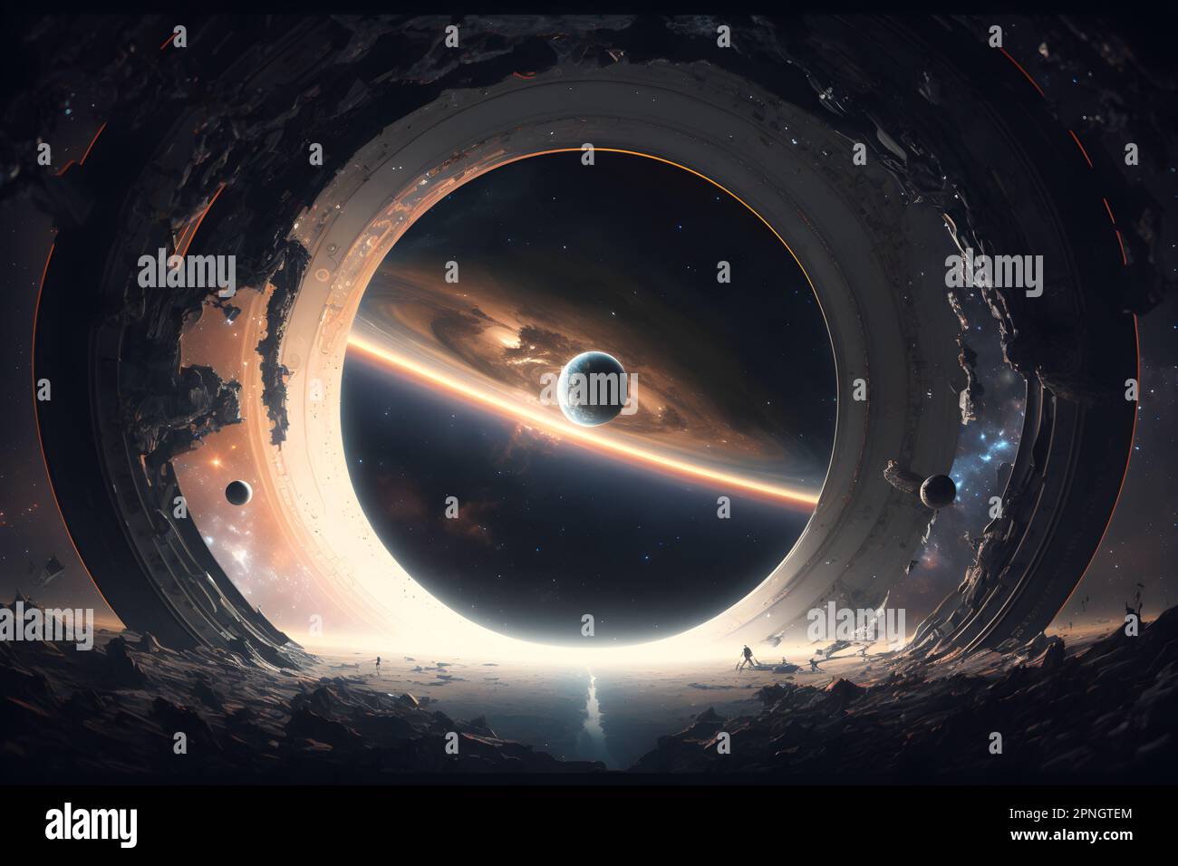 Collision of galaxy cluster hi-res stock photography and images - Alamy