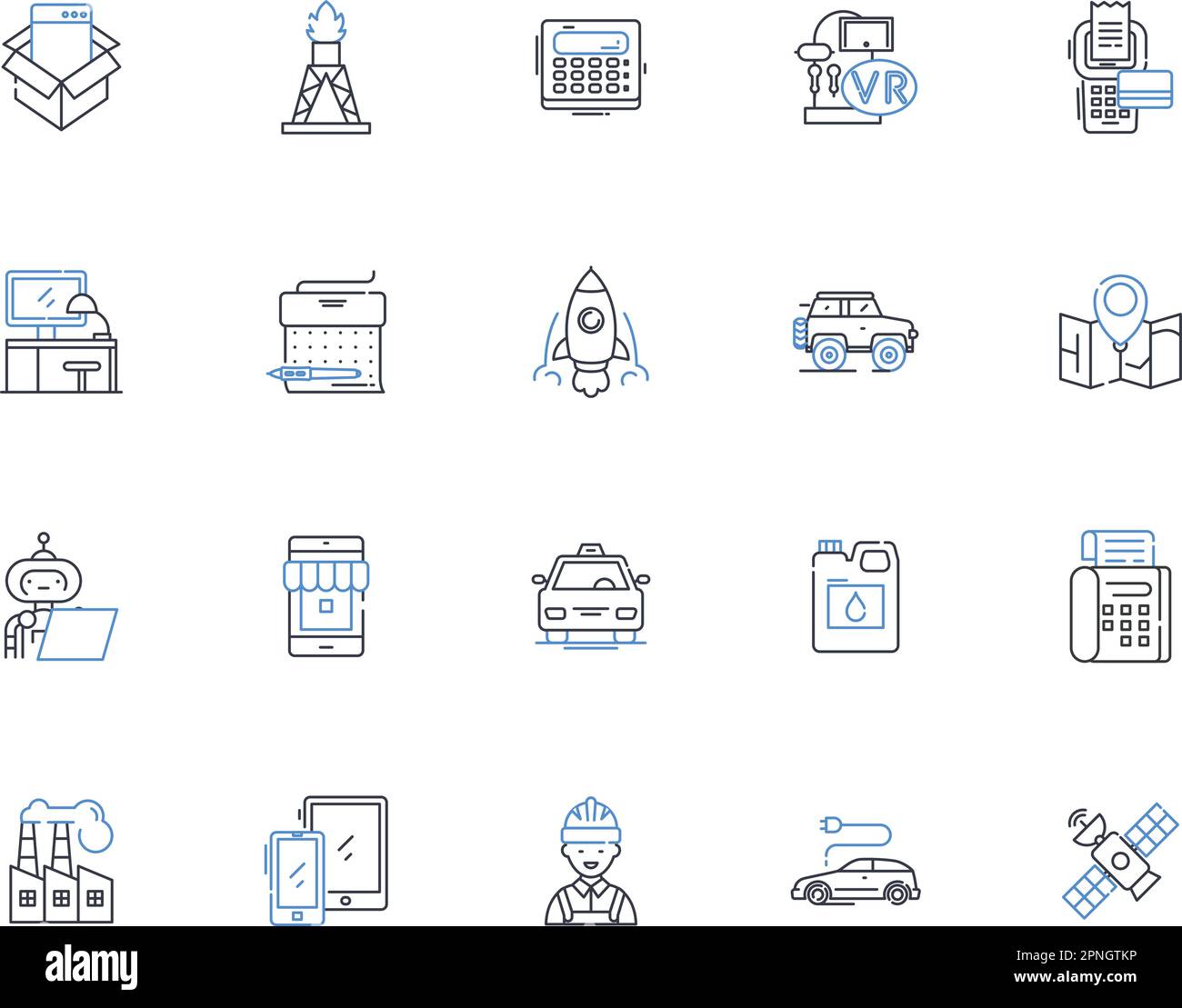 Tools line icons collection. Wrench, Hammer, Screwdriver, Pliers ...