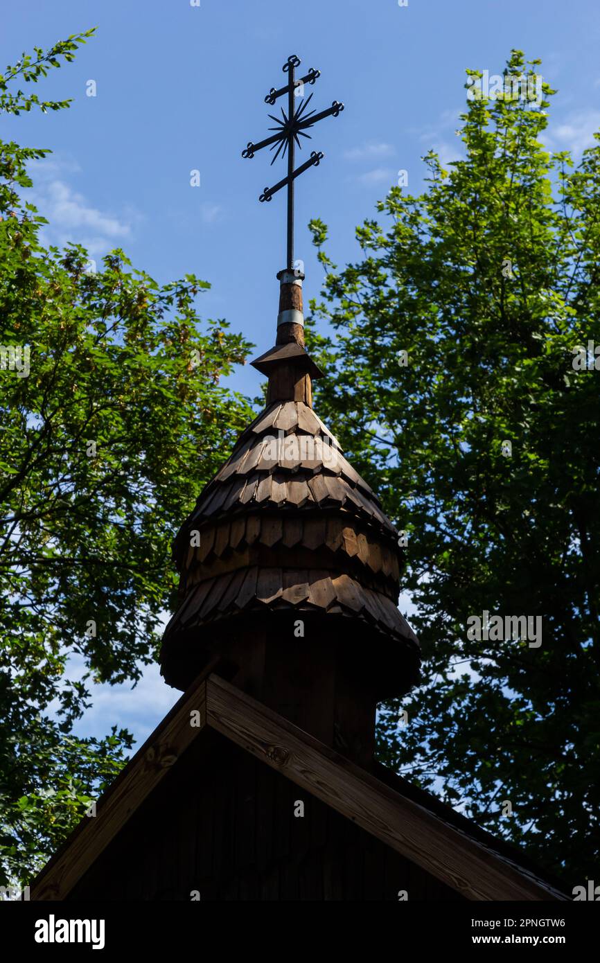Wooden cross landmark hi-res stock photography and images - Alamy