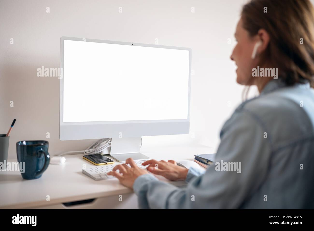 Online communication computer chatting hi-res stock photography and ...