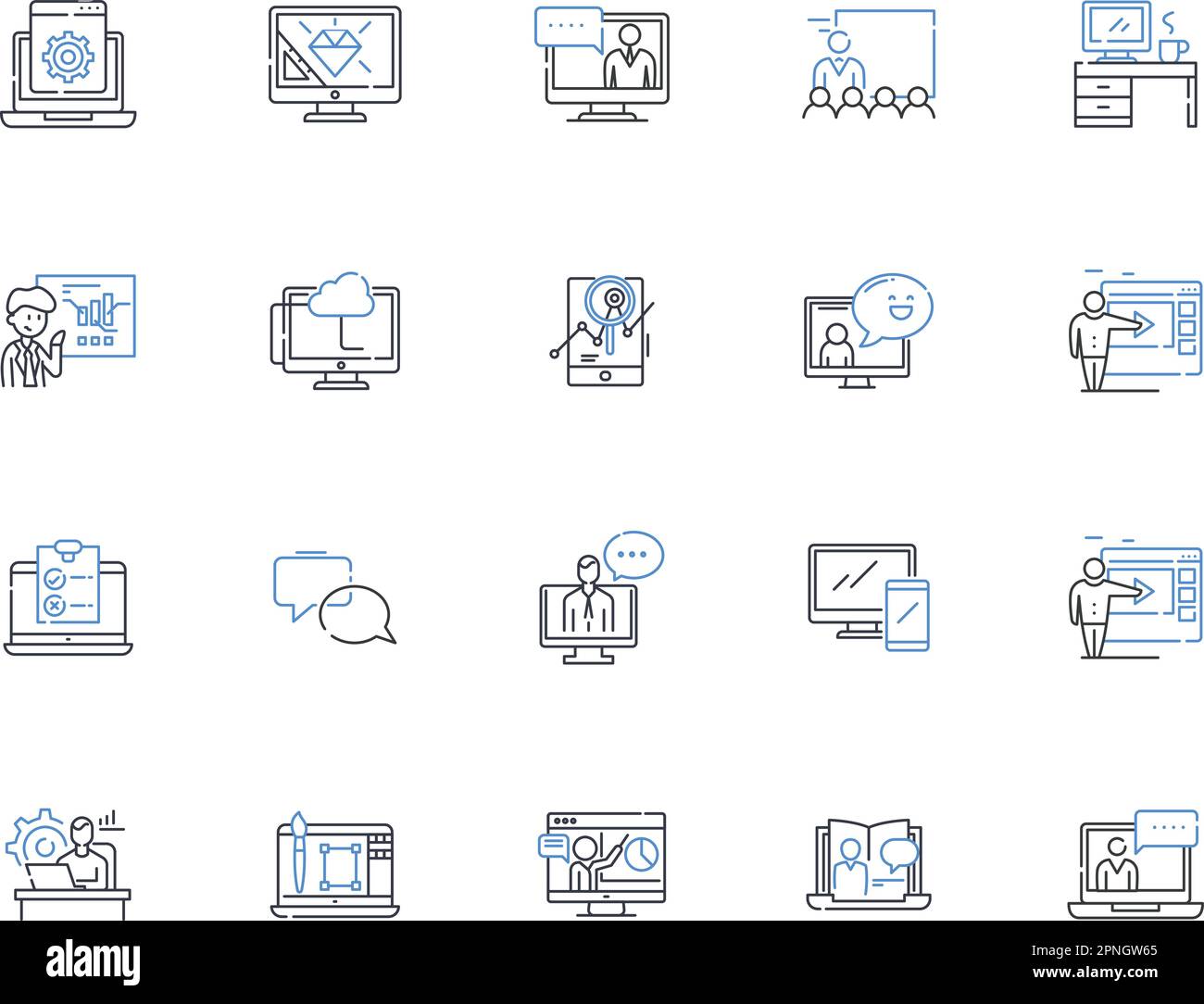 Online retail line icons collection. E-commerce, Marketplaces, Digital ...