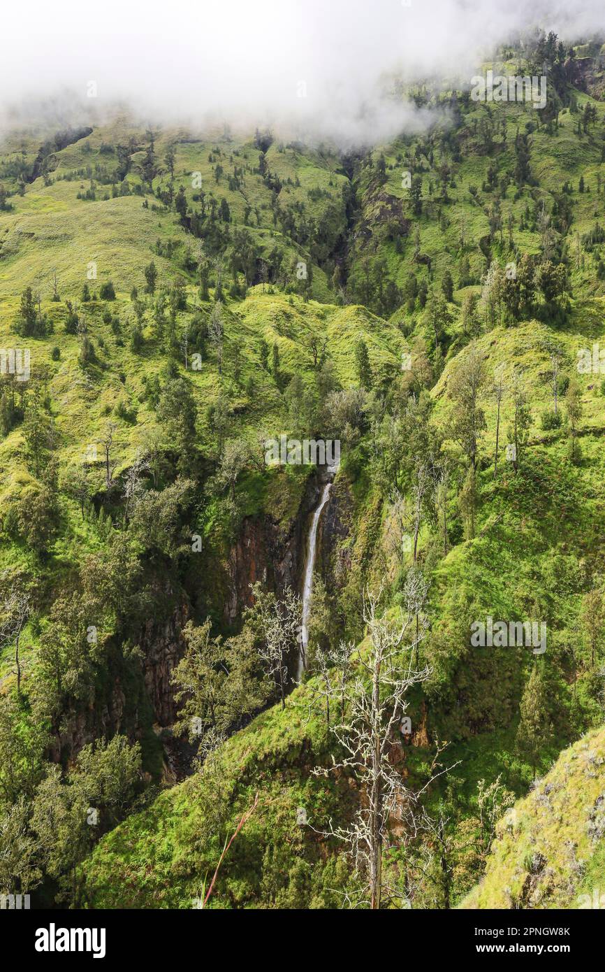 Beautiful landscape of high mountain and valleys with beautiful ...