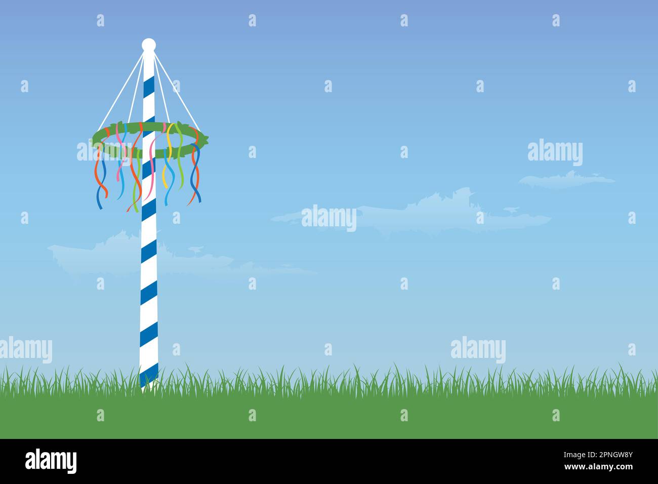 Maypole illustration Stock Vector Images - Alamy