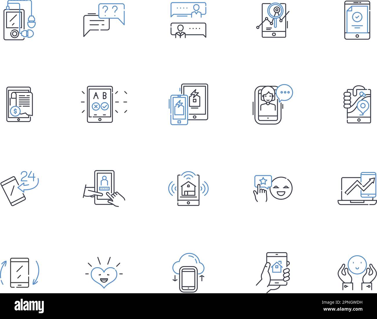 Data Computing Line Icons Collection Analytics Big Data Cloud Dashboard Database Excel