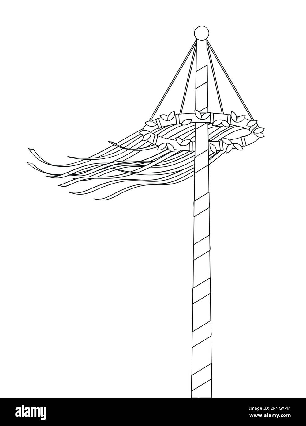 Maypole illustration Stock Vector Images - Alamy