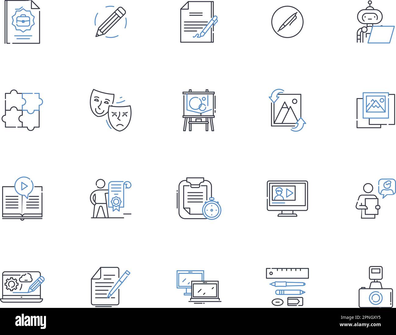 Series line icons collection. Plot, Characters, Setting, Suspense ... Series line icons collection. Plot, Characters, Setting, Suspense ...