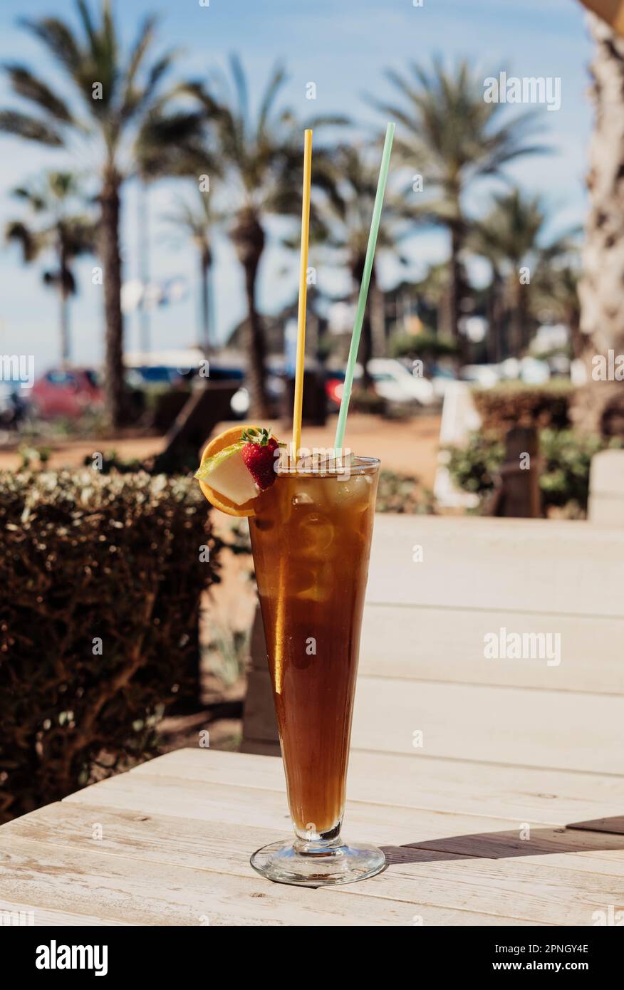 A Long Island Iced Tea is a popular cocktail that is typically made ...