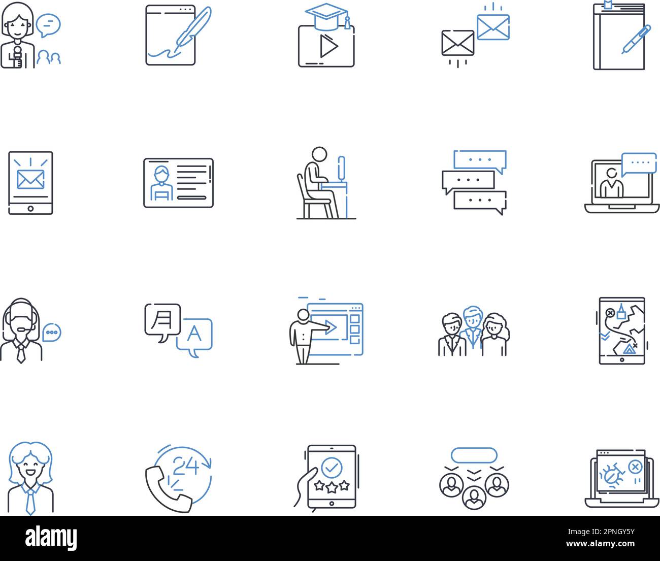 Consultation line icons collection. Guidance, Advice, Support ... Consultation line icons collection. Guidance, Advice, Support ...