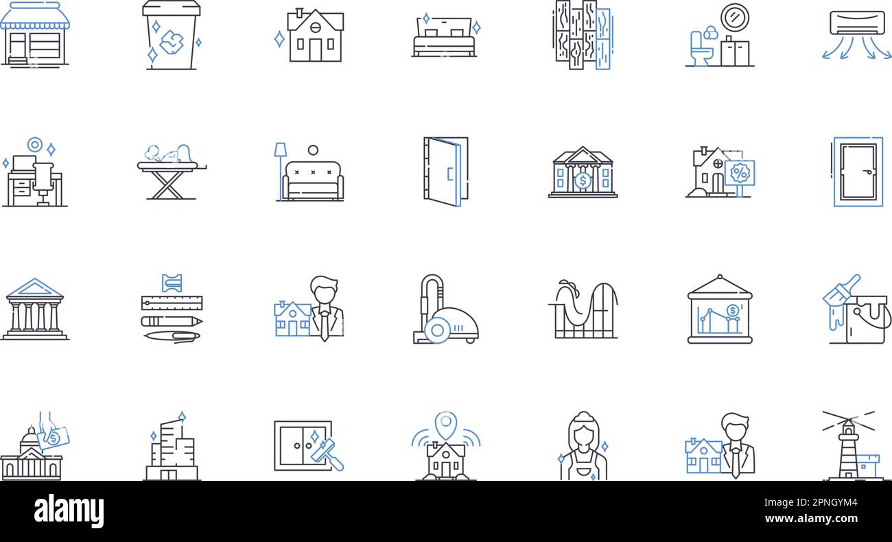 Tidiness Maintenance line icons collection. Cleanliness, Organization ...