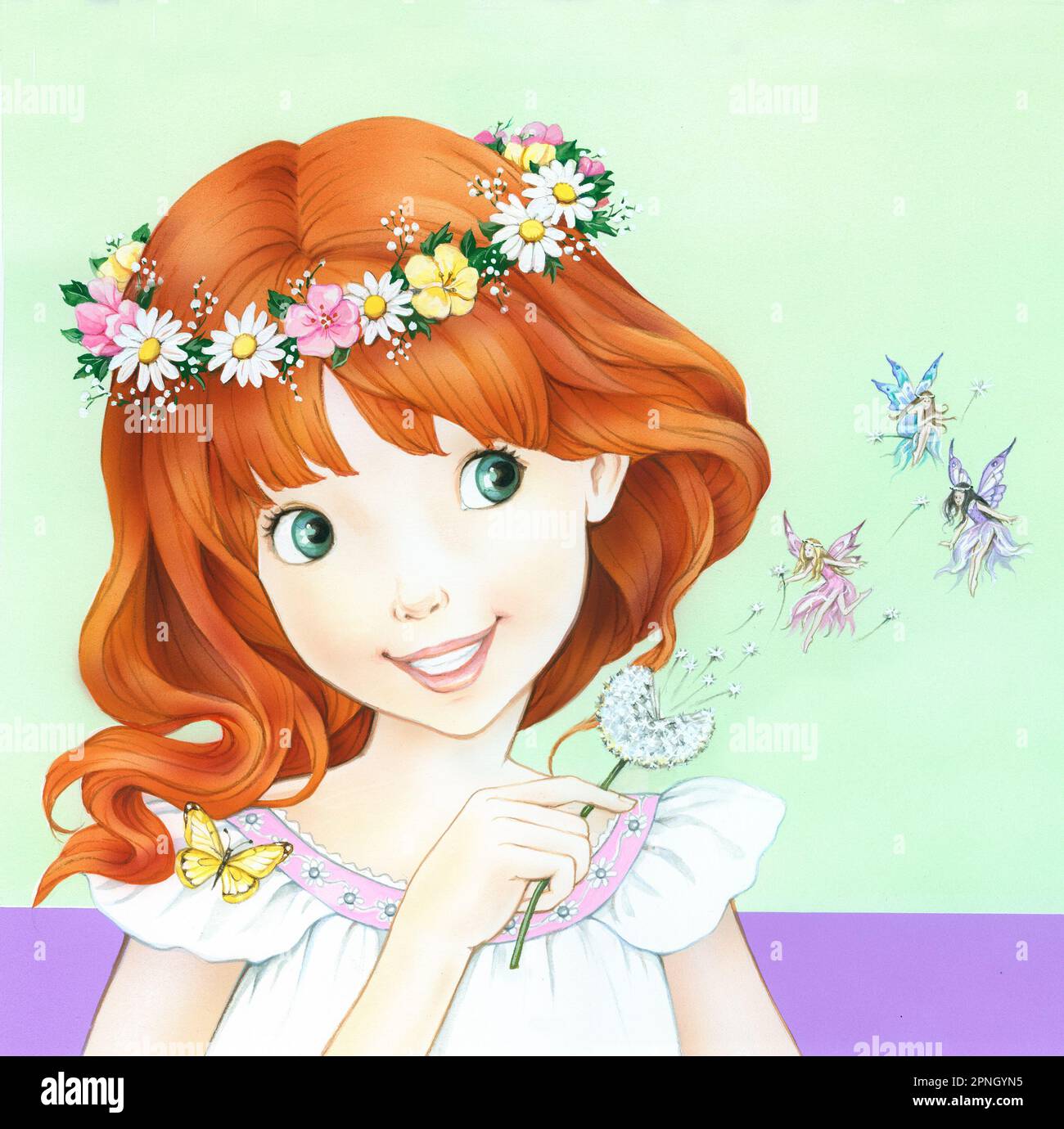 Girl and fairies hi-res stock photography and images - Alamy