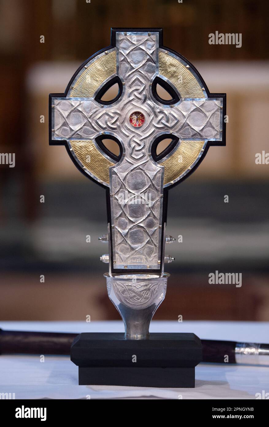 The Cross of Wales is seen during a blessing service at Holy Trinity ...