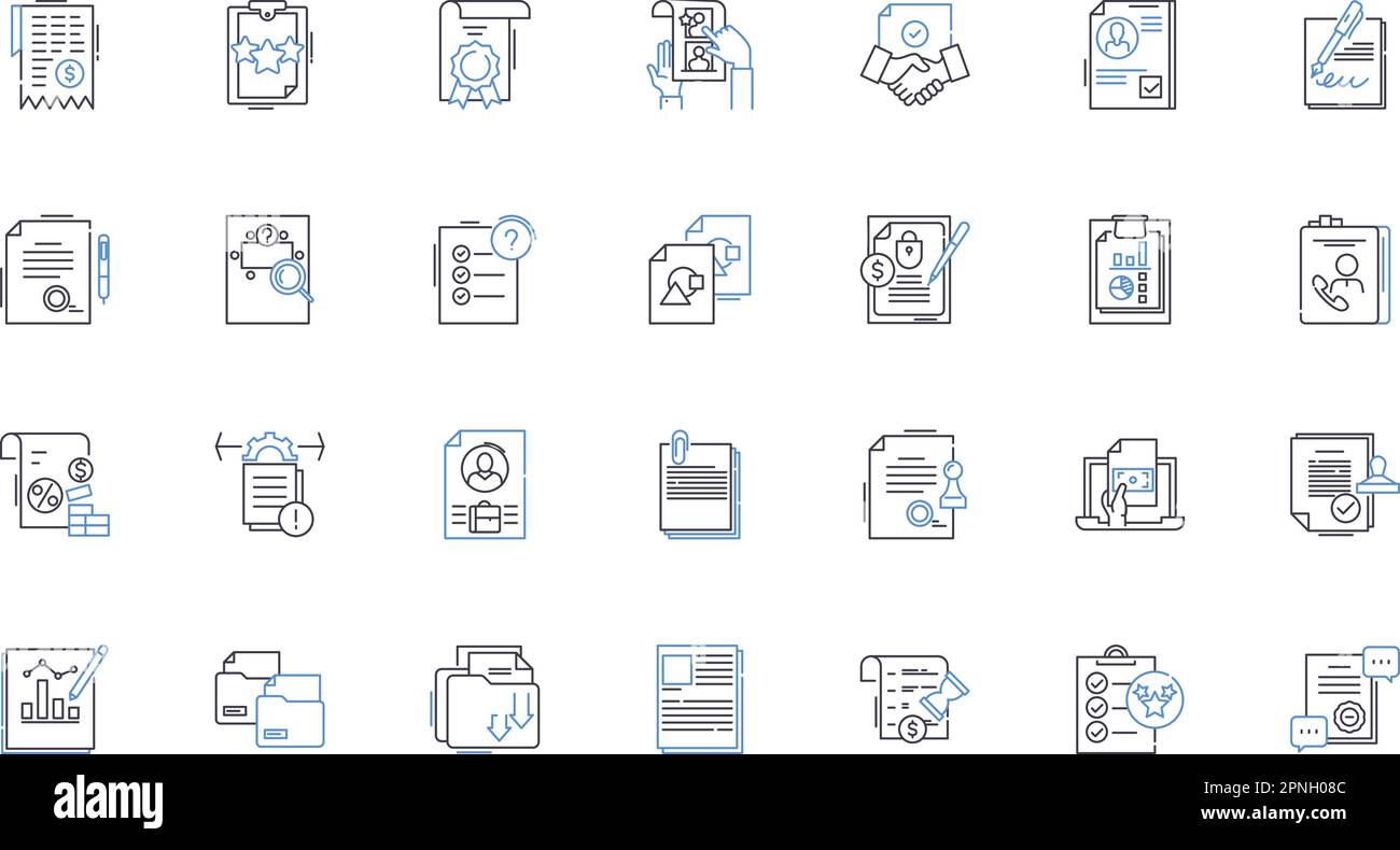 adjuster line icons collection. Settlement, Assessment, Insurance ...