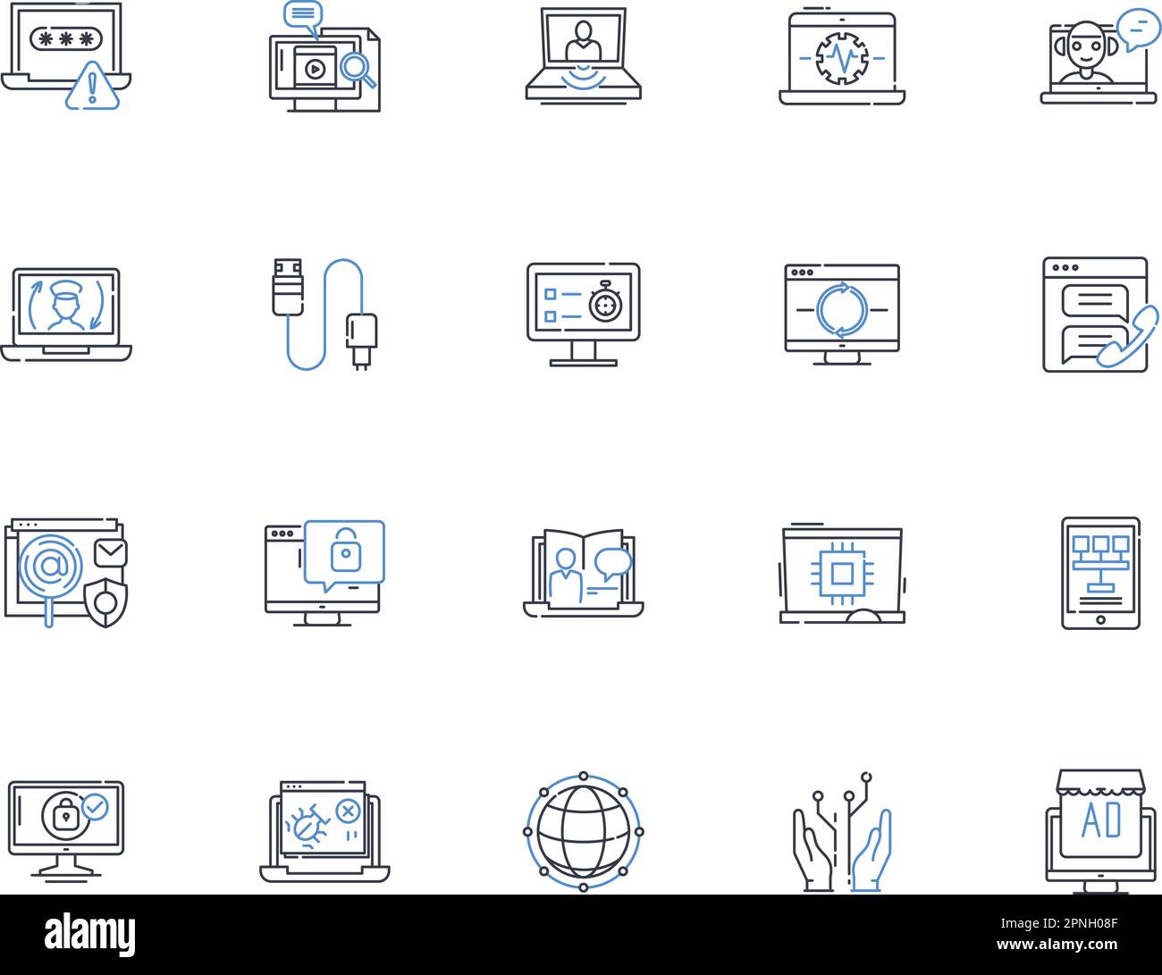 Interface line icons collection. Navigation, Design, Interaction ... Interface line icons collection. Navigation, Design, Interaction ...