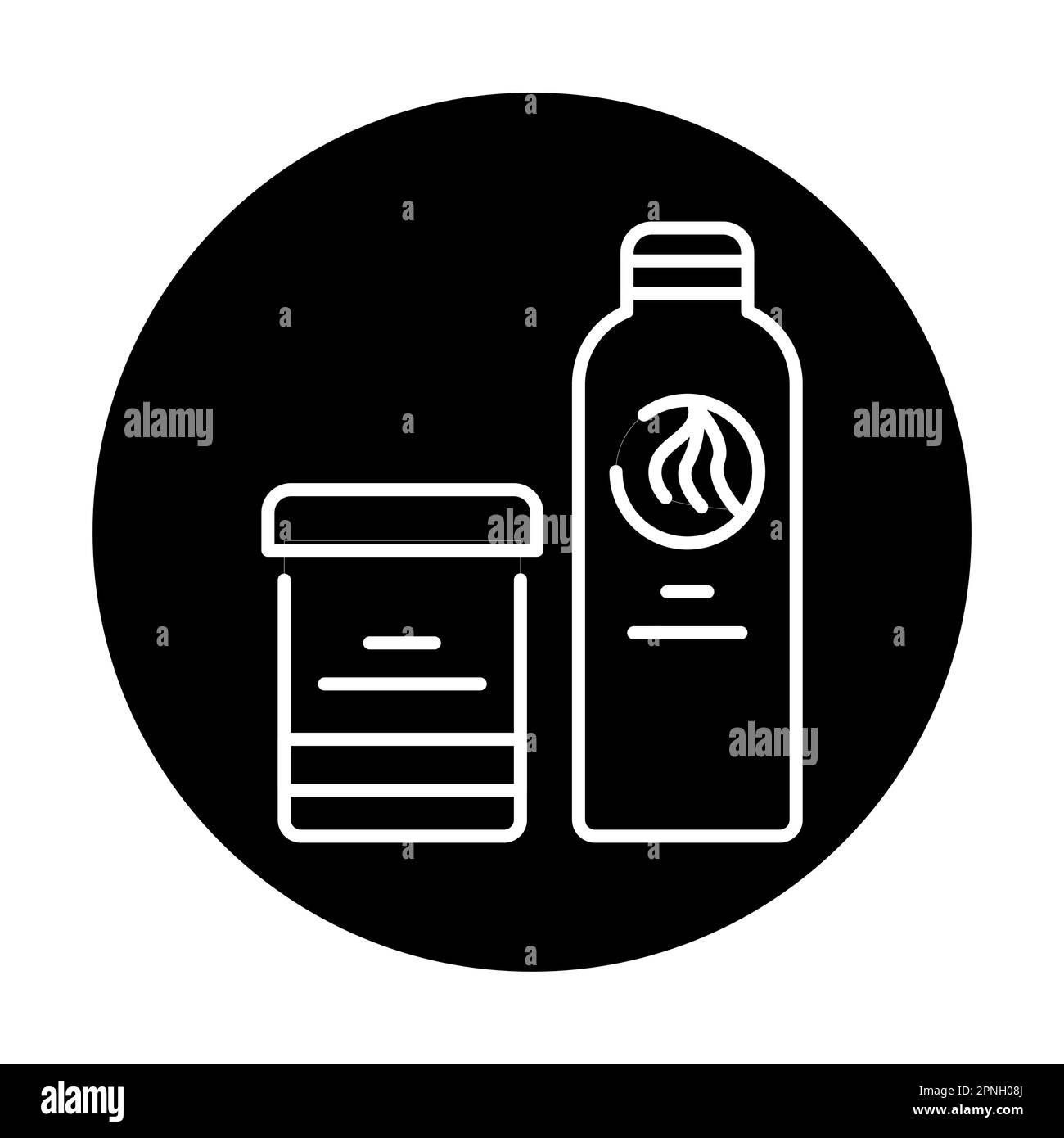 Clarifiers and oxides for hair coloring color line icon. Cosmetic ...